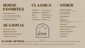 Menu – The Grind Coffeehouse